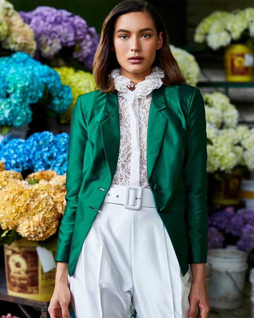 Saco Hortencia verde - ISABEL FLORES